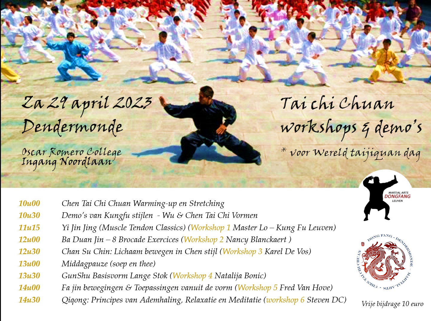 Open dag Tai Chi Chuan 2023 – Dendermonde – Dong Fang Dendermonde